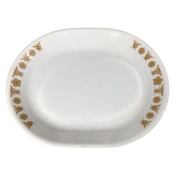 Corelle | Dining | Corelle Butterfly Gold Oval Platter Corning Floral ...